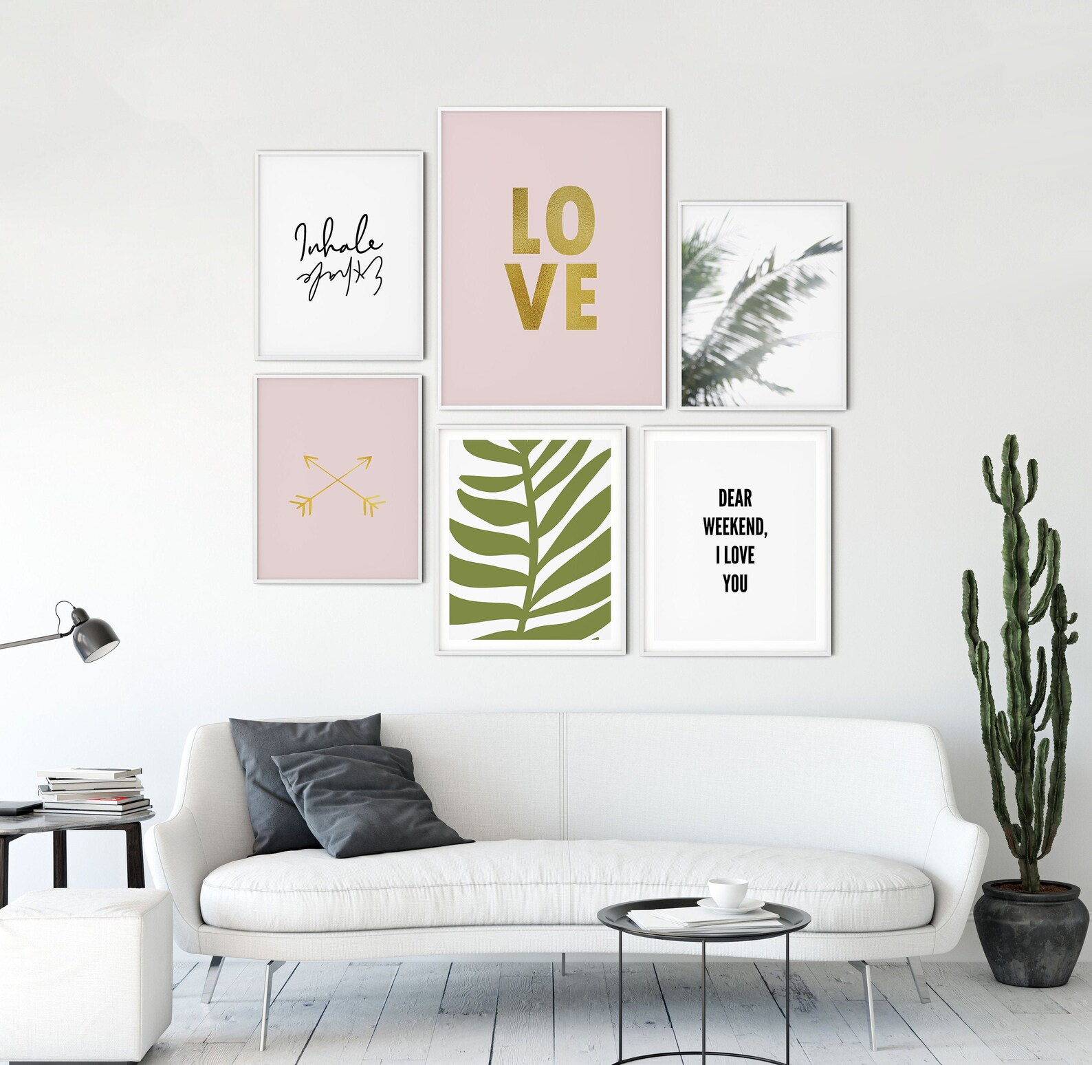 Beach Set of Six Prints Poster Set of 6 Prints Blush Pink - Etsy