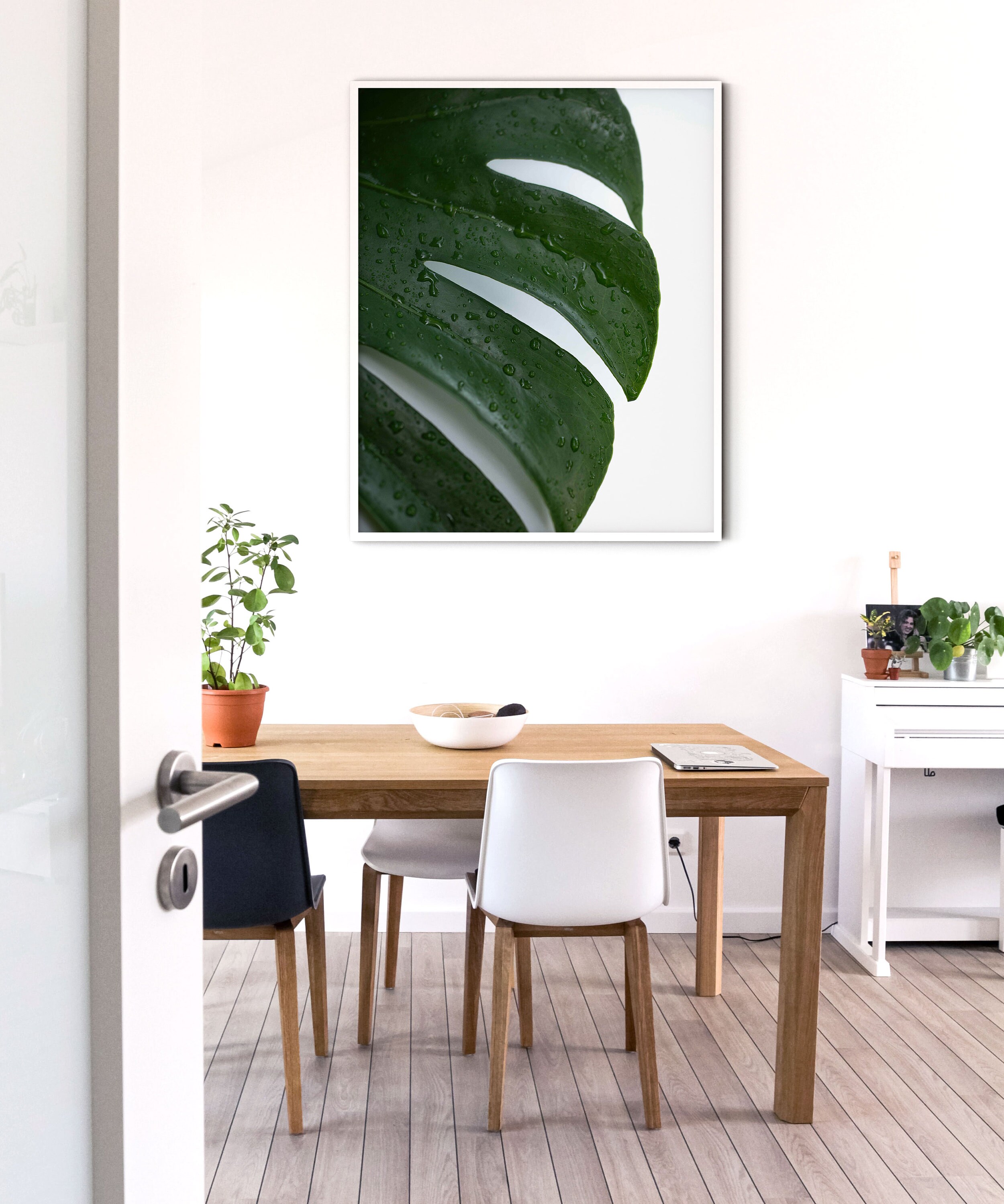 Monstera Picture Large Leaf Prints Plant Artwork Green | Etsy