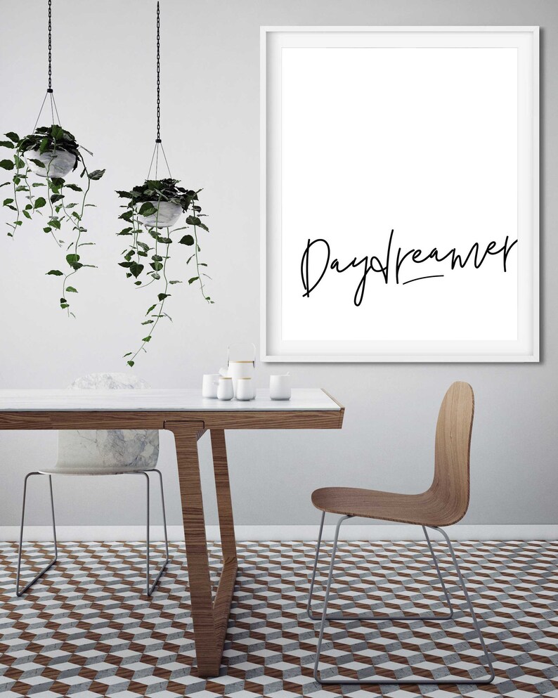 One Word Poster Single Word Quote Daydreamer Art Print | Etsy