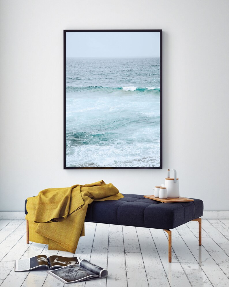 Blue Ocean Print Sea Photo Prints Wave Wall Art Printable - Etsy
