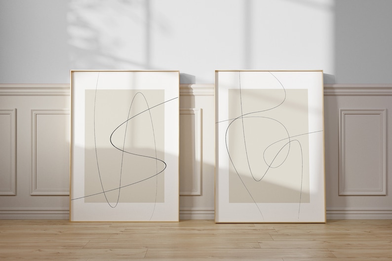 Minimalist Line Art Line Drawing Wall Art Set of 2 Art - Etsy