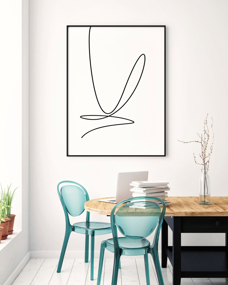 Line art minimalist - lopersorange