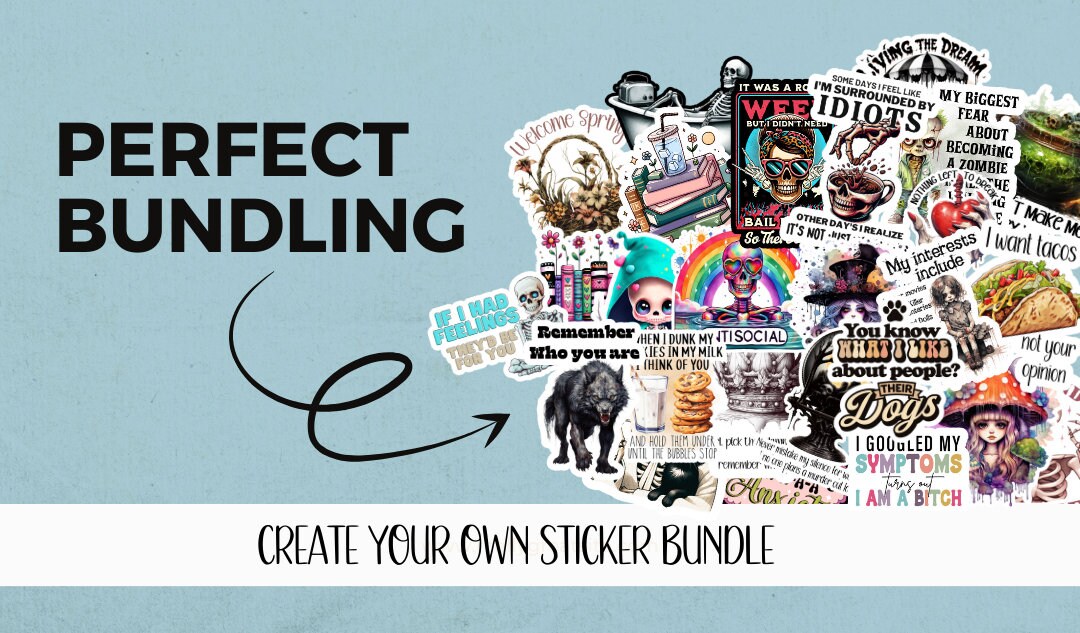 Make Your Own Sticker Bundle Sticker Bundle for Sticker Lovers - Etsy