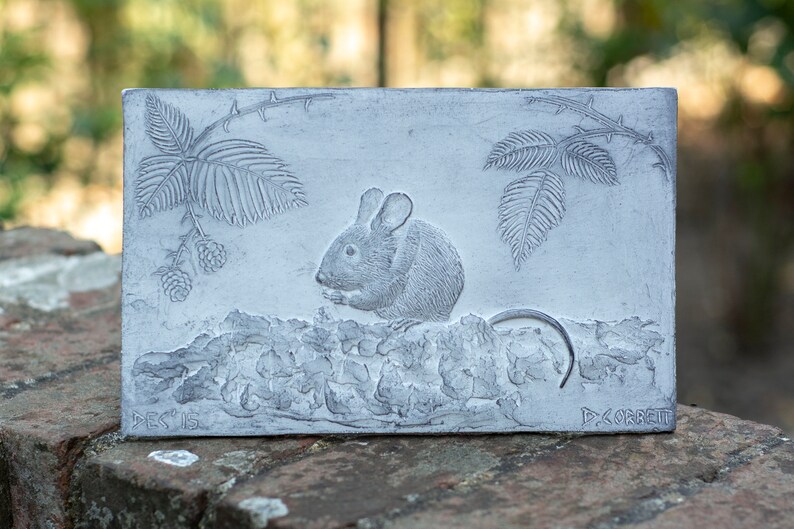 Mouse Wall Sculpture, Composite Stone, Mouse Plaque, Home Ornament ...