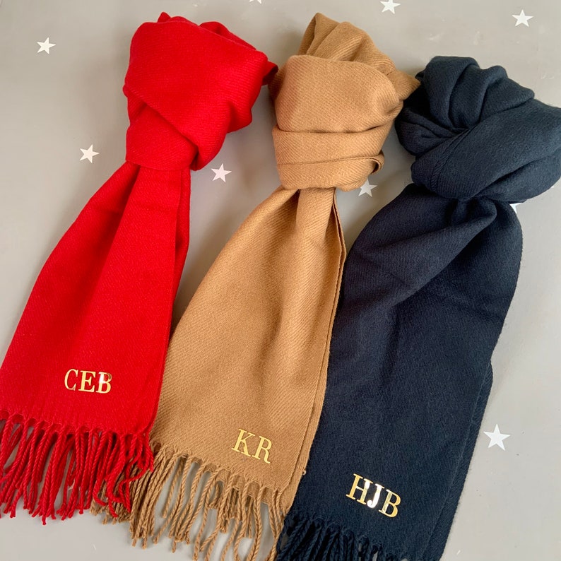 Initia Scarf Custom Scarf Woolly Scarf Name Scarf Personalised - Etsy UK