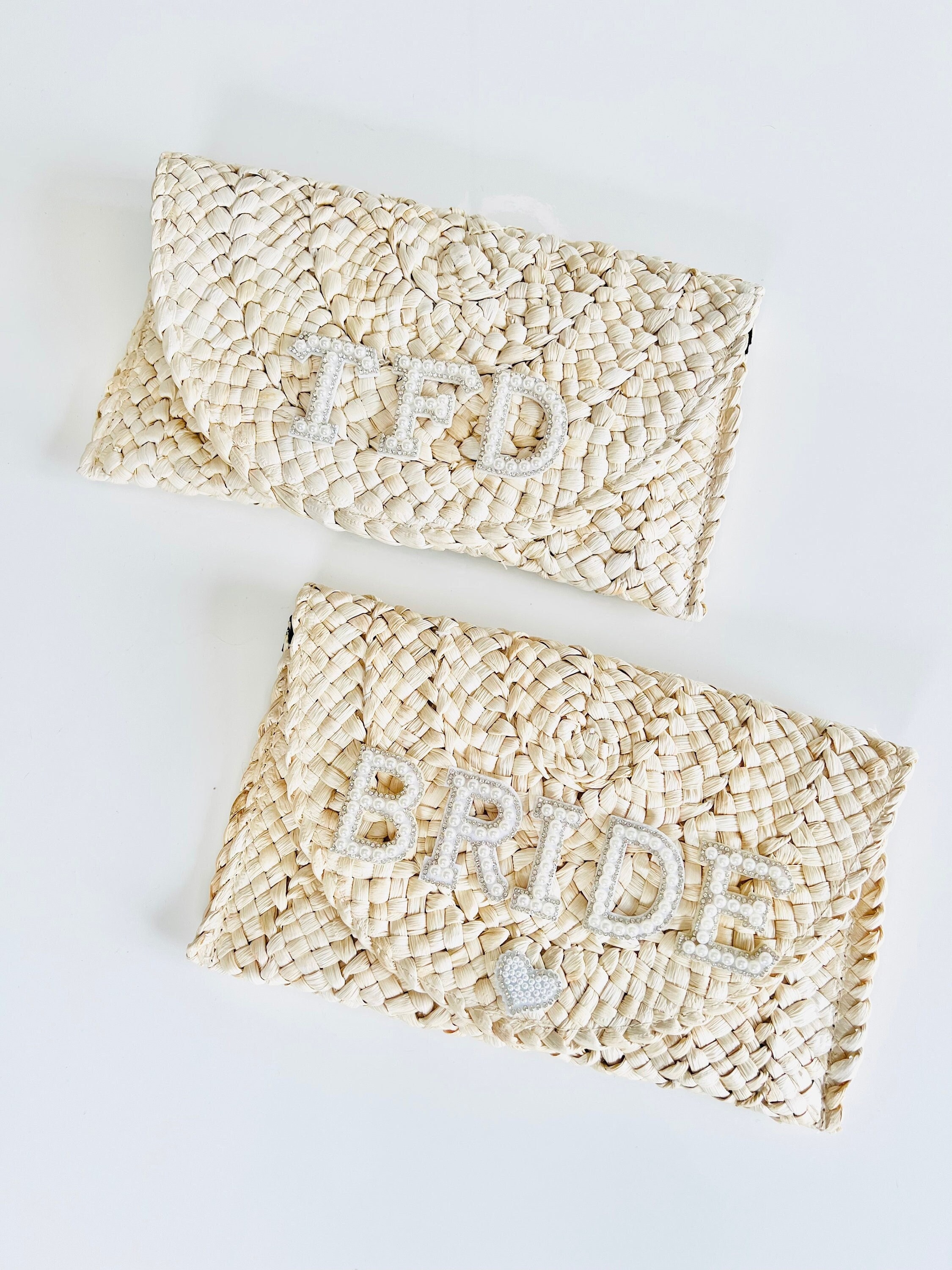 Personalized Straw Clutch Bag: Bride Tribe Bachelorette Gift - Etsy