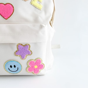 Custom Nylon Backpack: Chenille Letter Patches, Personalized Travel Bag ...