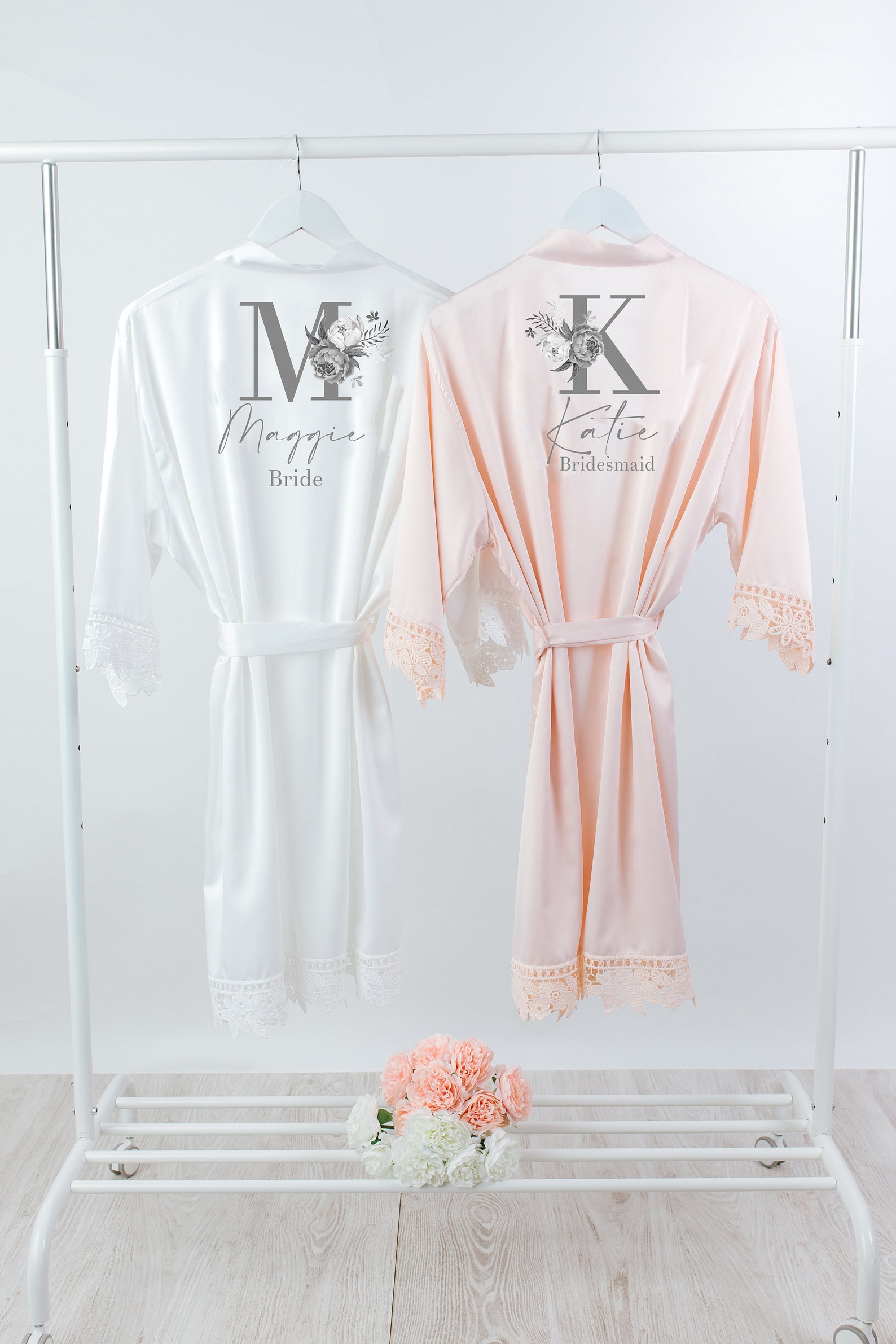 Champagne Robes Bridesmaid Robes Champagne Bridesmaid Robe Personalised ...
