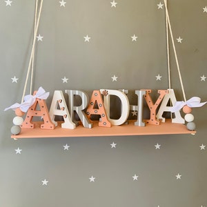 Painted Wooden Name Letters, Nursery Wall Decor - Etsy