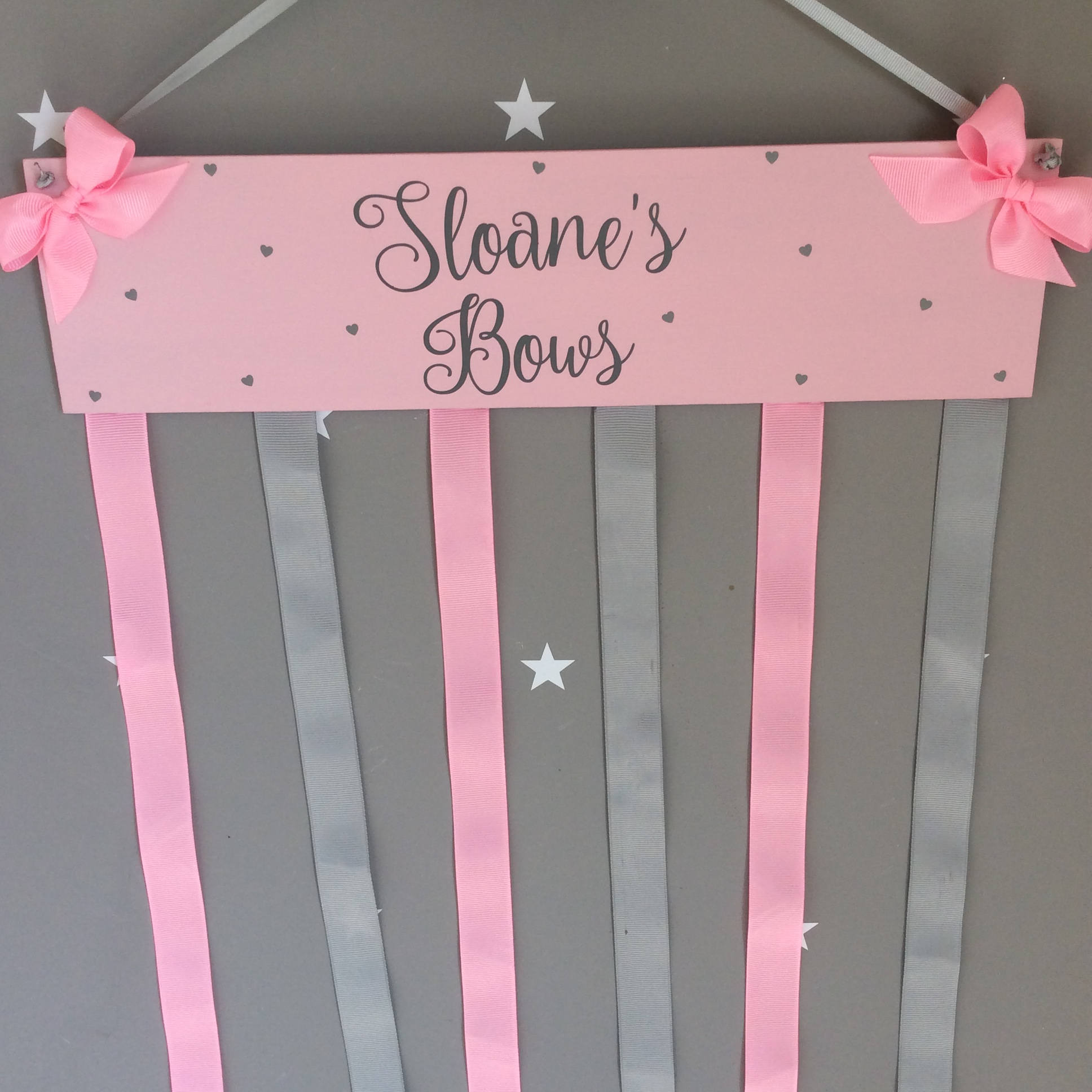 Hair bow organiser Hair bow holder Bow holder Girls bow | Etsy