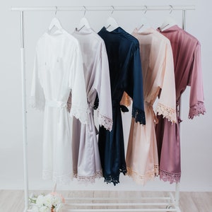 Plain Bridesmaid Robe Blank Bridal Robe Satin Wedding Robe Satin ...
