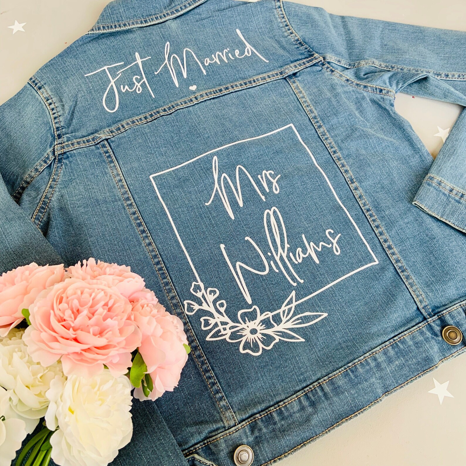 Bride Denim Jacket Wedding Jacket Bride Jean Jacket - Etsy