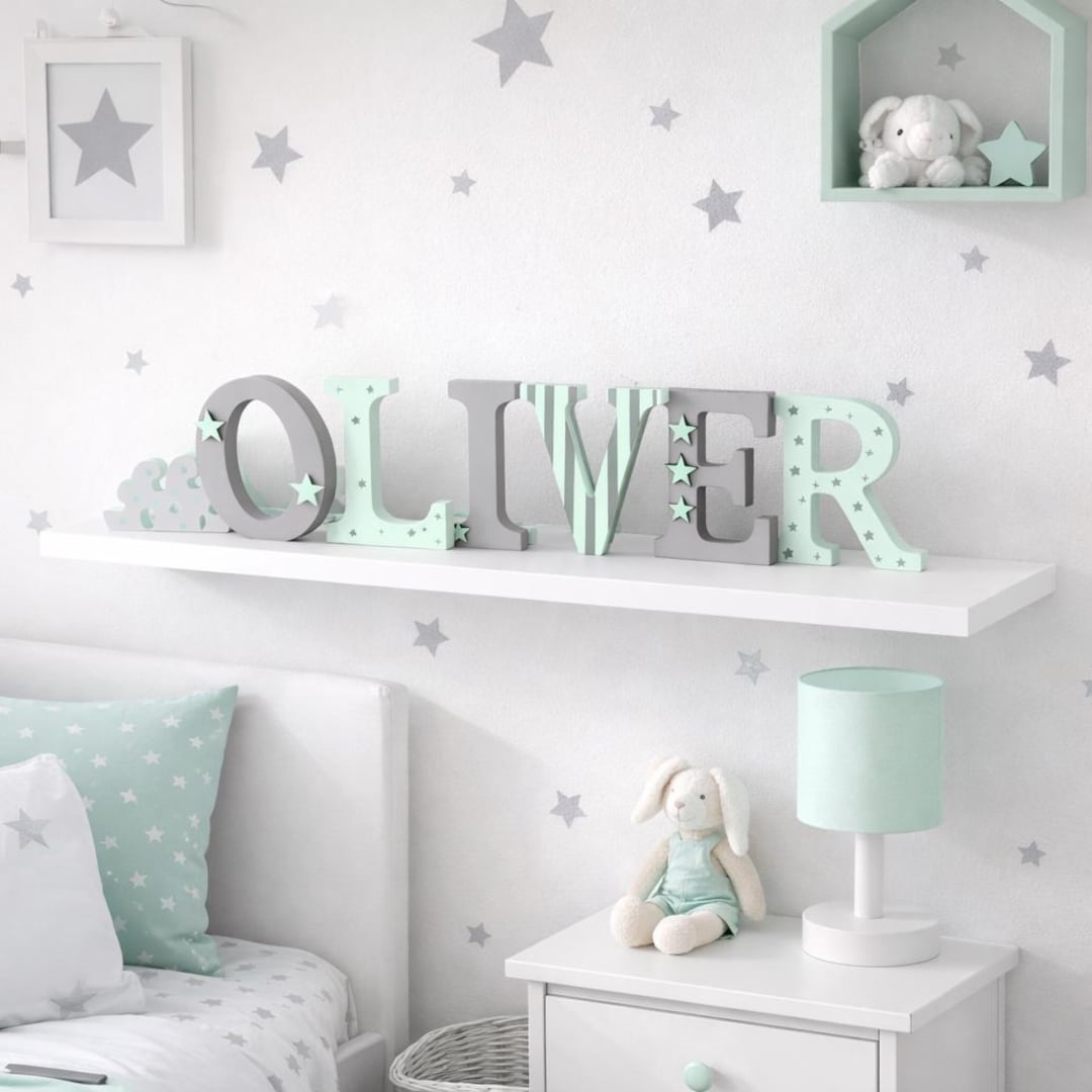 Wood Name Letters, Name Sign Kids Room, Custom Nursery Decor - Etsy