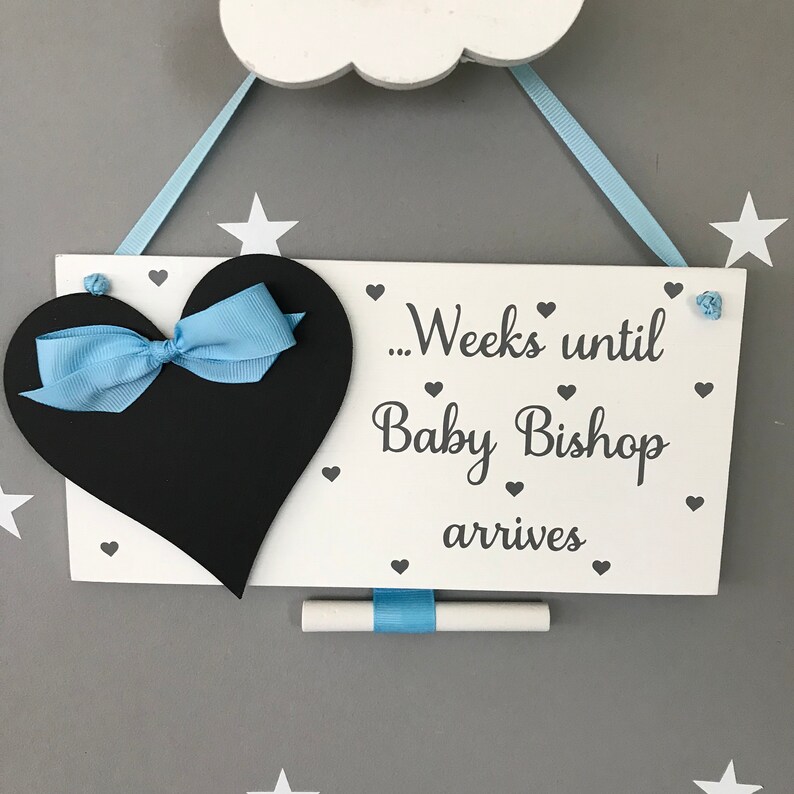 Baby Countdown Baby Countdown Sign Pregnancy Countdown Sign - Etsy