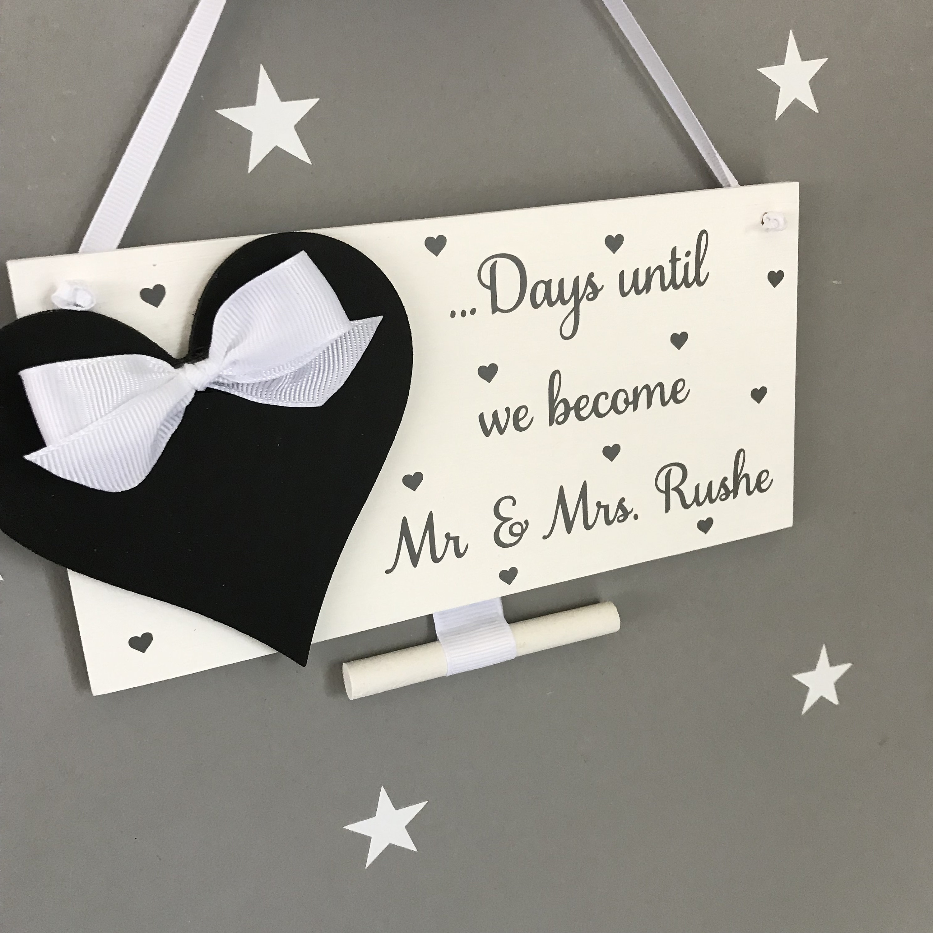 Wedding Countdown Wedding Sign Countdown to Wedding Days Until - Etsy UK