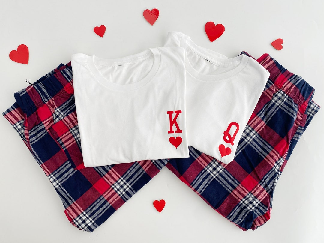 Valentine's Day Matching Pyjamas Gift for Couples King and Queen Set ...