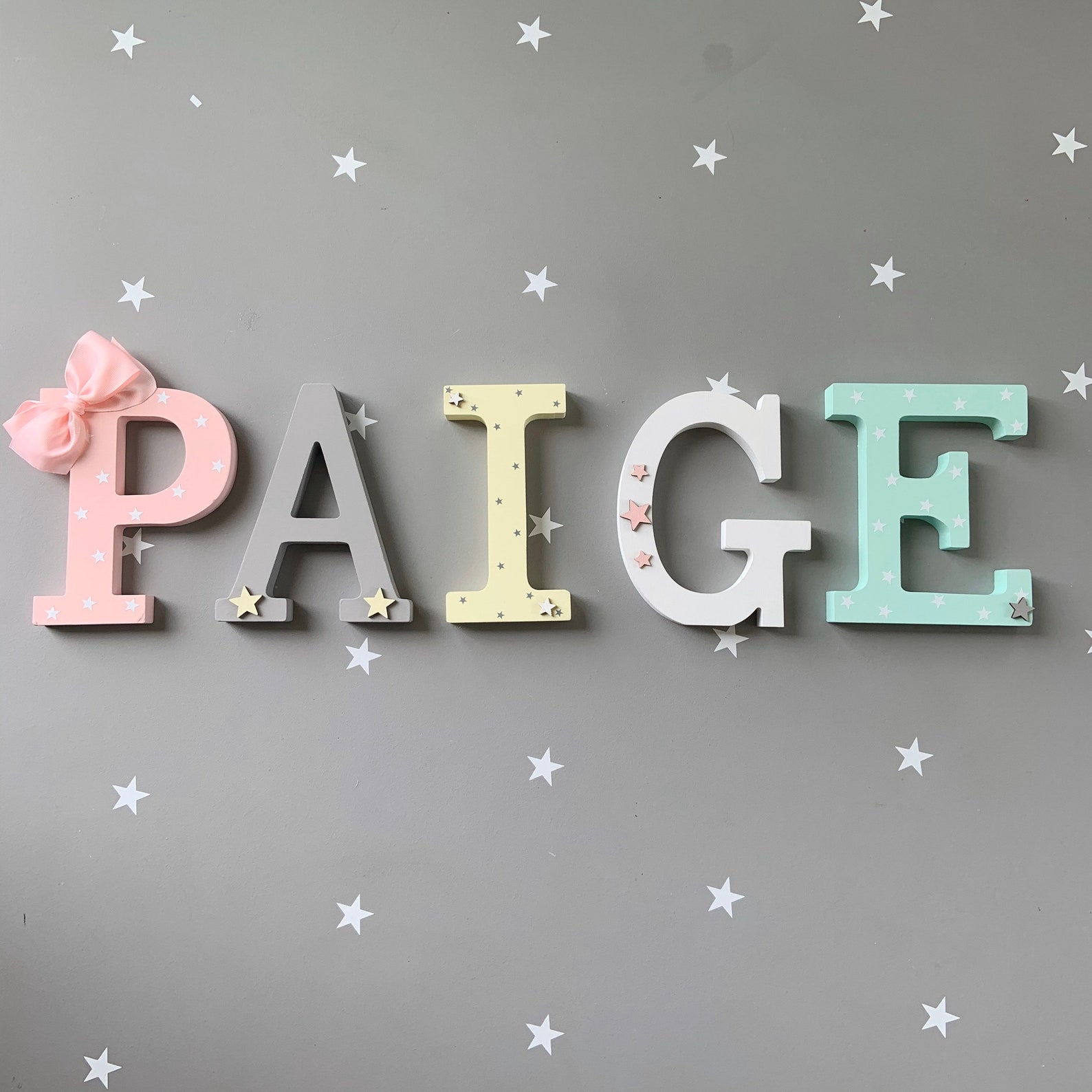 6 Inch Wooden Letters Nursery Wall Letters Wooden Name - Etsy