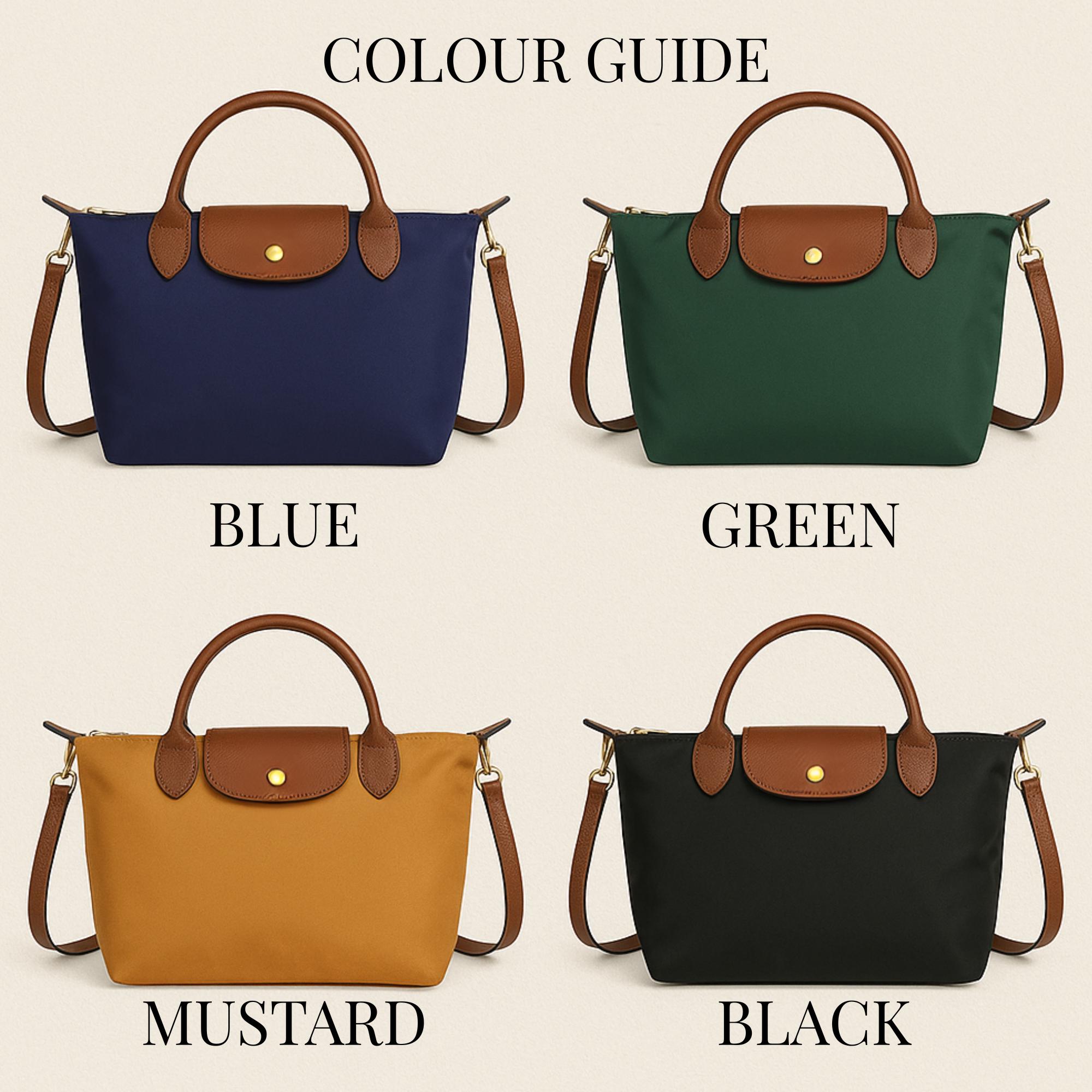 Personalized Nylon Shoulder Bag, Foldable Tote, Custom Initials - Etsy