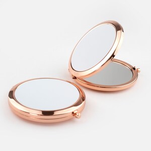 Personalzised Rose Gold Compact Mirror - Etsy