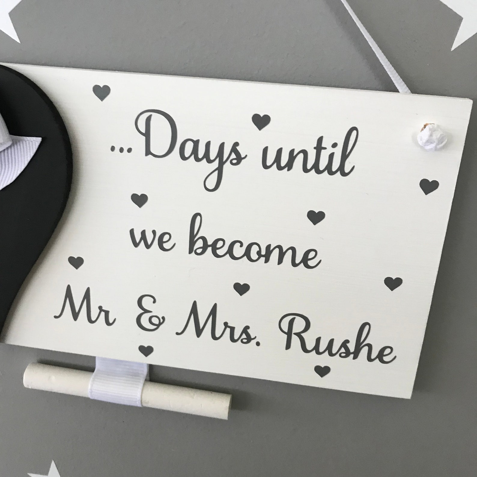 Wedding Countdown Wedding Sign Countdown to Wedding Days Until - Etsy