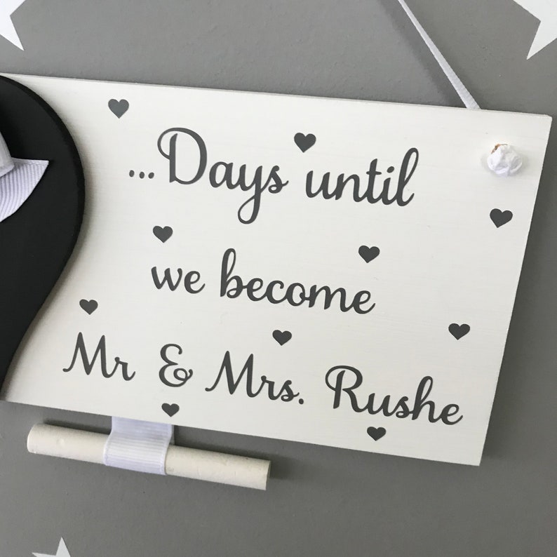 Wedding Countdown Wedding Sign Countdown to Wedding Days Until - Etsy UK