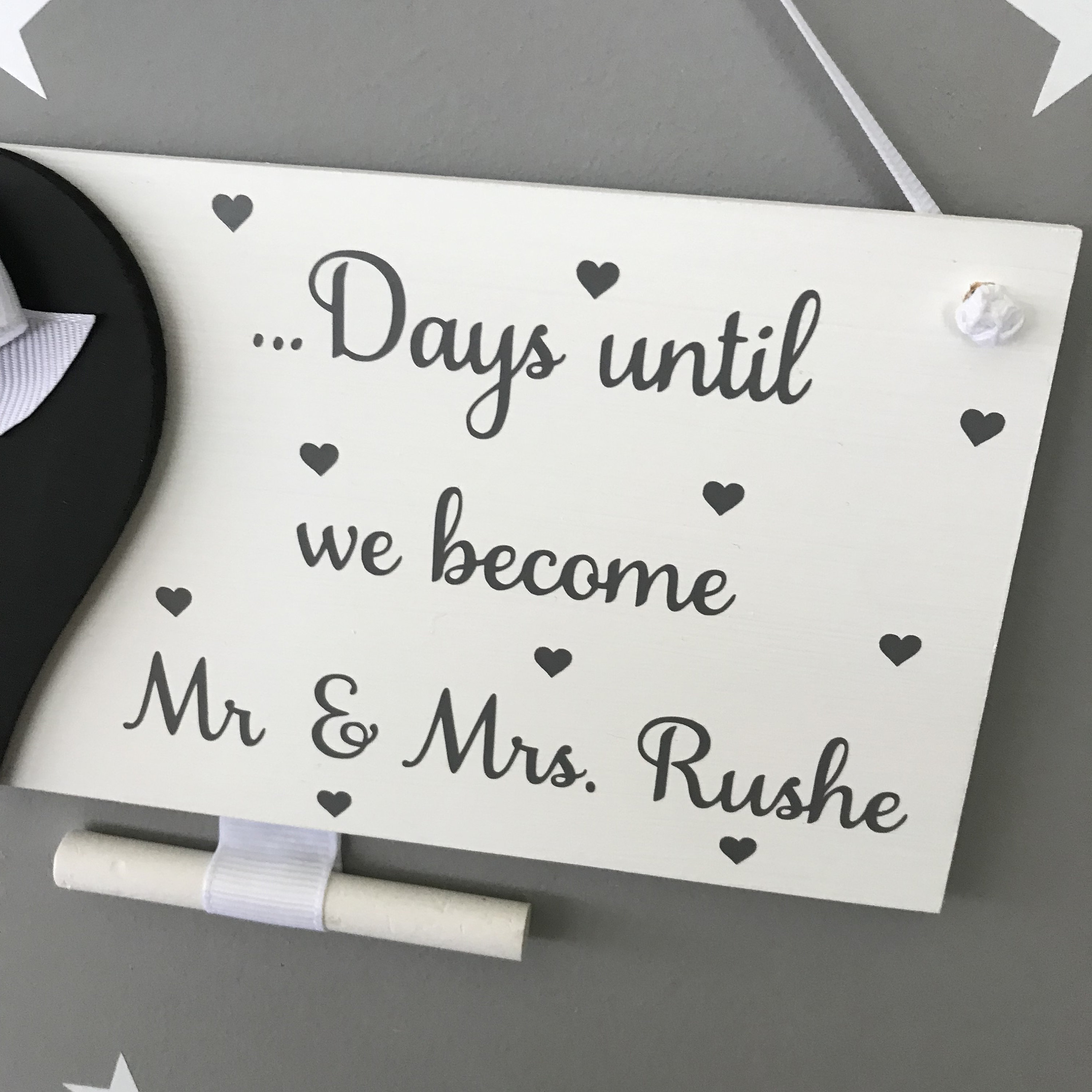 Wedding Countdown Wedding Sign Countdown to Wedding Days Until - Etsy UK