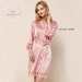 Bridesmaid Robes Pink Lace Robe Satin Wedding Robe Blush - Etsy
