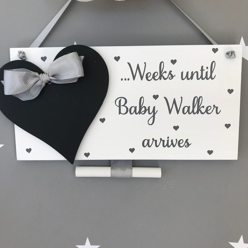 Baby Countdown Baby Countdown Sign Pregnancy Countdown Sign - Etsy