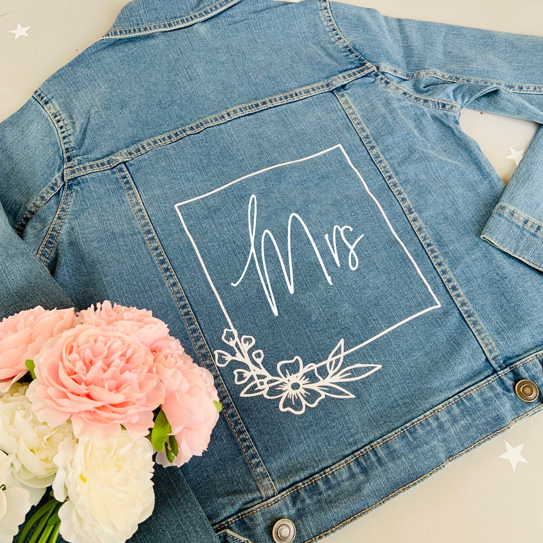 Custom Mrs. Denim Jacket: Bride Wedding Jean Jacket - Etsy