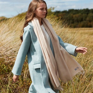 Embroidered Initial Scarf Embroidery Custom Scarf Woolly Scarf Name ...