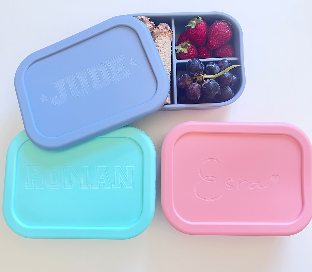 Personalized Silicone Bento Box: Custom Kid's Lunch Container - Etsy