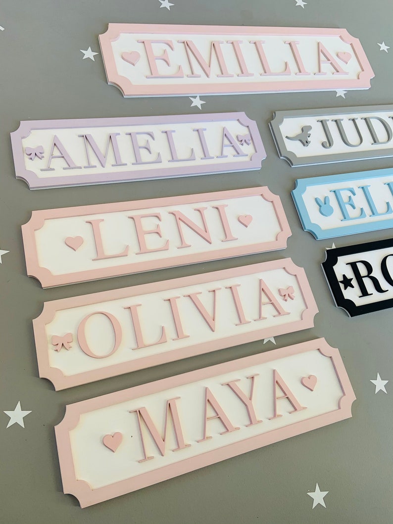 Name Sign Nursery Name Sign Baby Name Sign Door Sign Kids - Etsy
