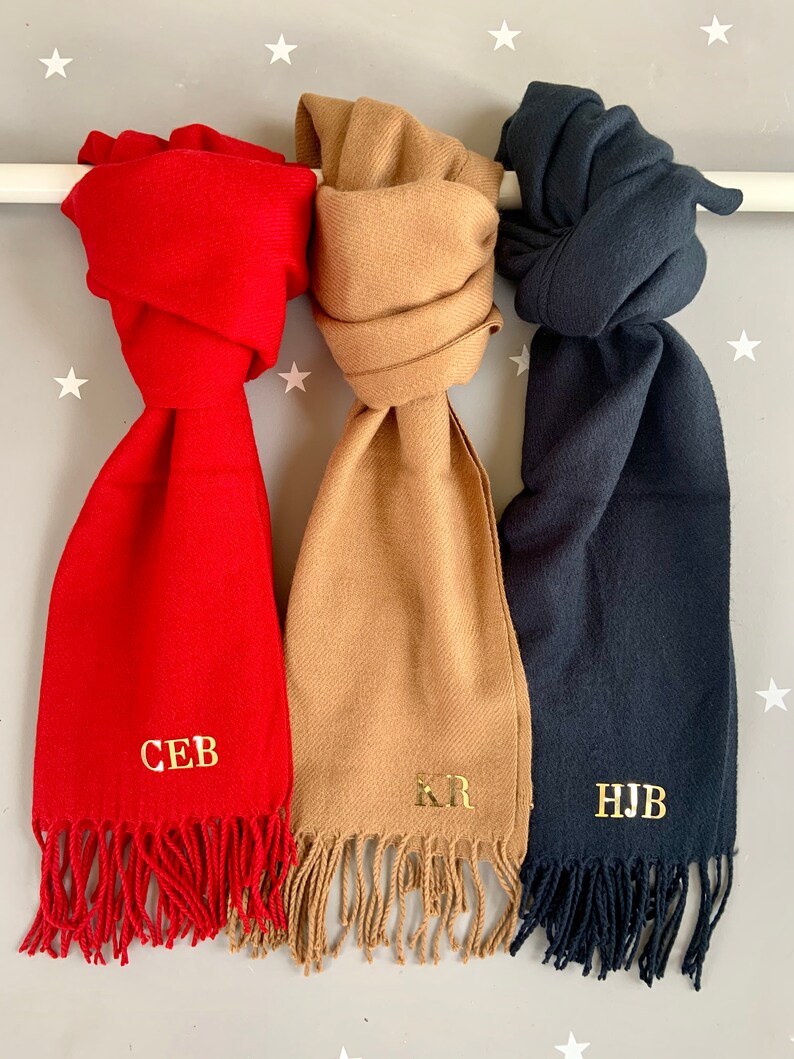 Initia Scarf Custom Scarf Woolly Scarf Name Scarf Personalised - Etsy UK