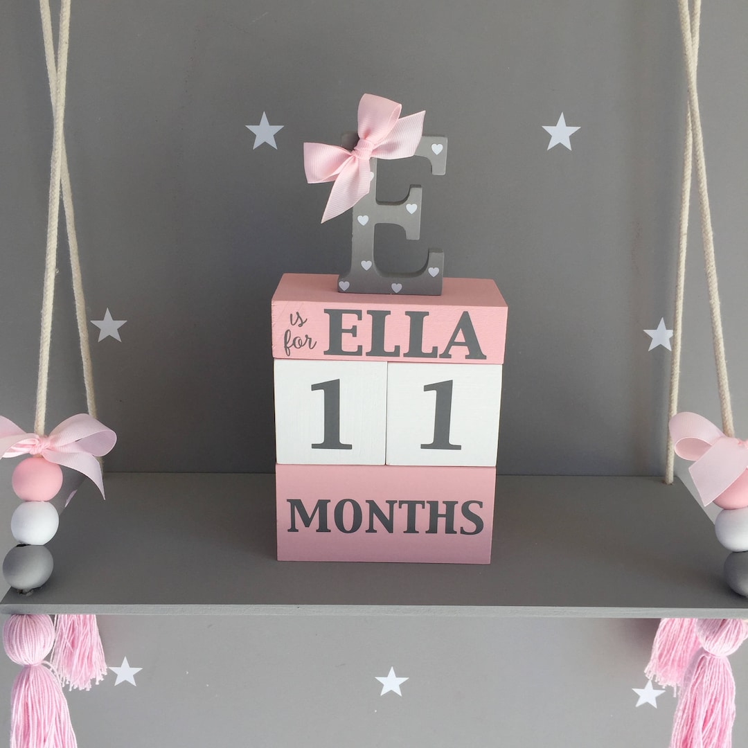Age Blocks, Baby Age Blocks, Milestone Blocks, Baby Month Blocks, Baby ...