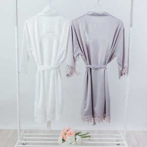 Plain Bridesmaid Robe Blank Bridal Robe Satin Wedding Robe Satin ...