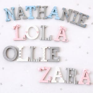 Painted Wooden Name Letters, Nursery Wall Decor - Etsy
