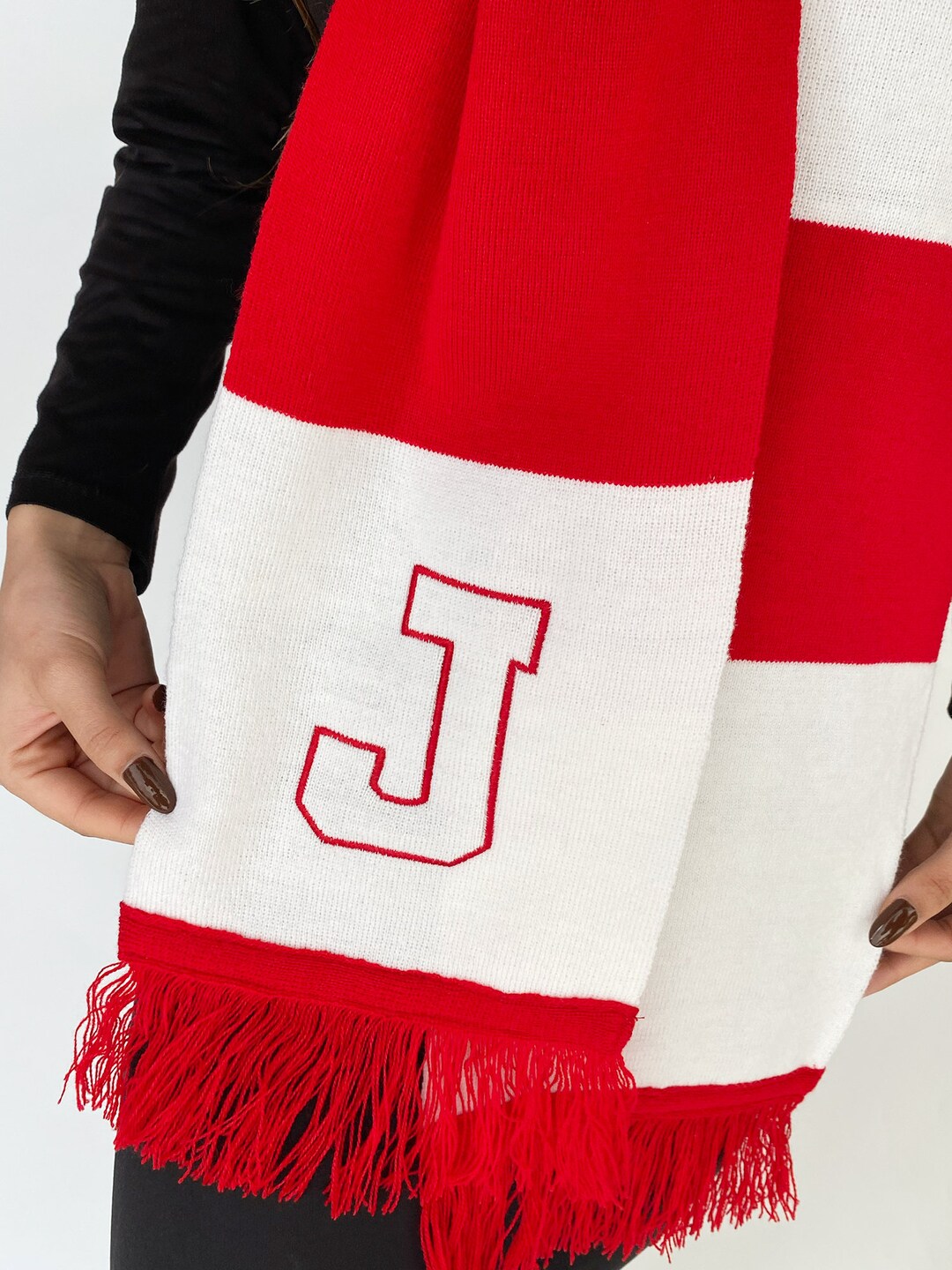 Custom Team Scarf Striped Scarf Letter Scarf Sports Scarf Football ...