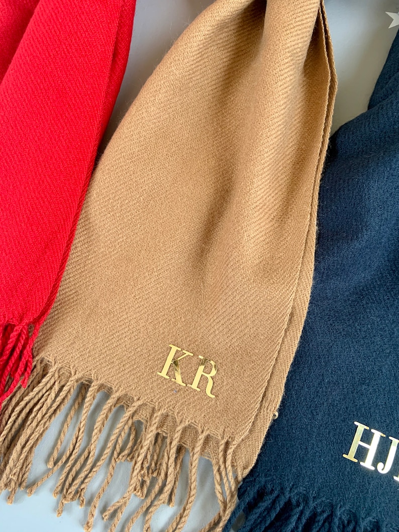 Initia Scarf Custom Scarf Woolly Scarf Name Scarf Personalised - Etsy UK