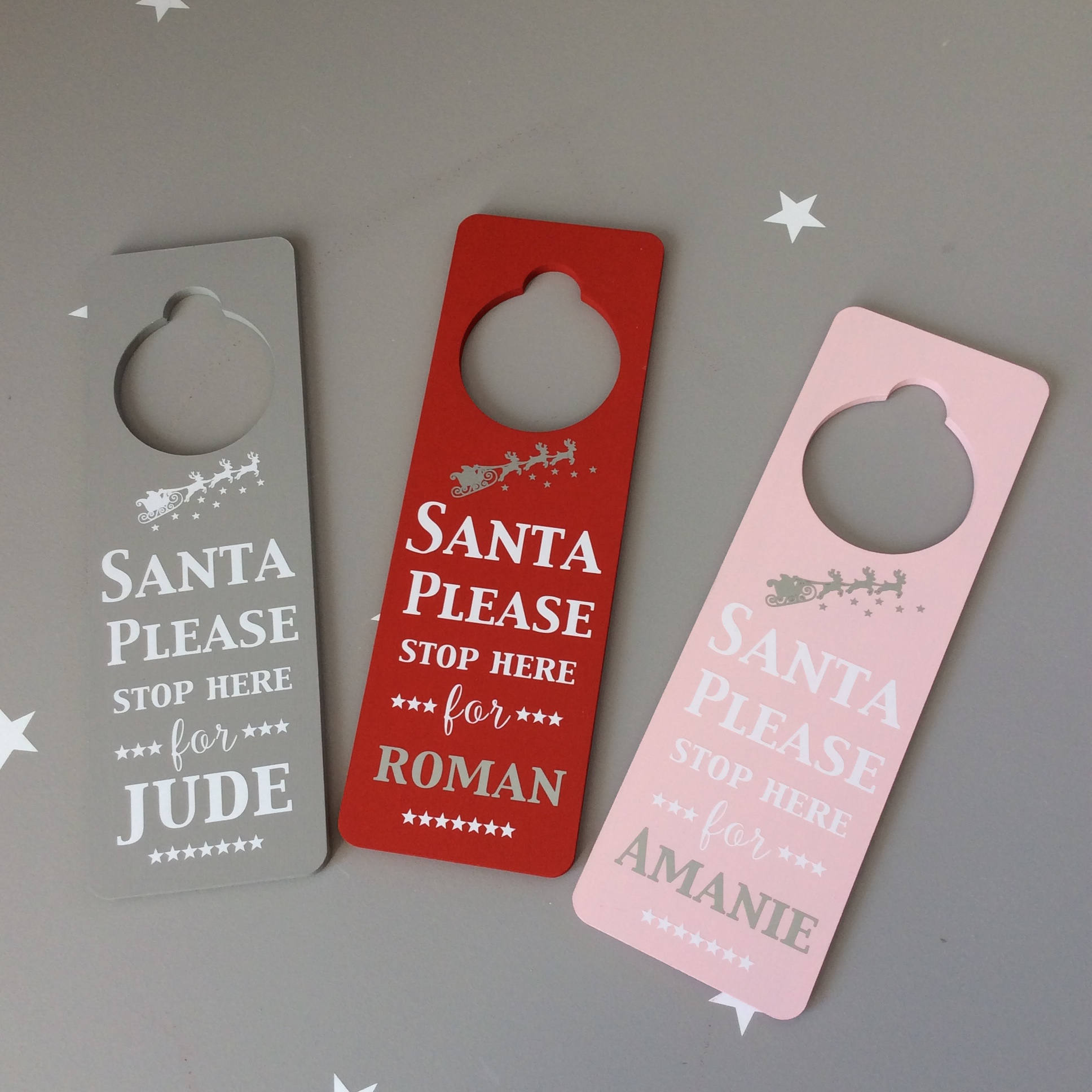 Santa Stop Here Sign Personalised Santa Sign Santa Door Hanger - Etsy UK
