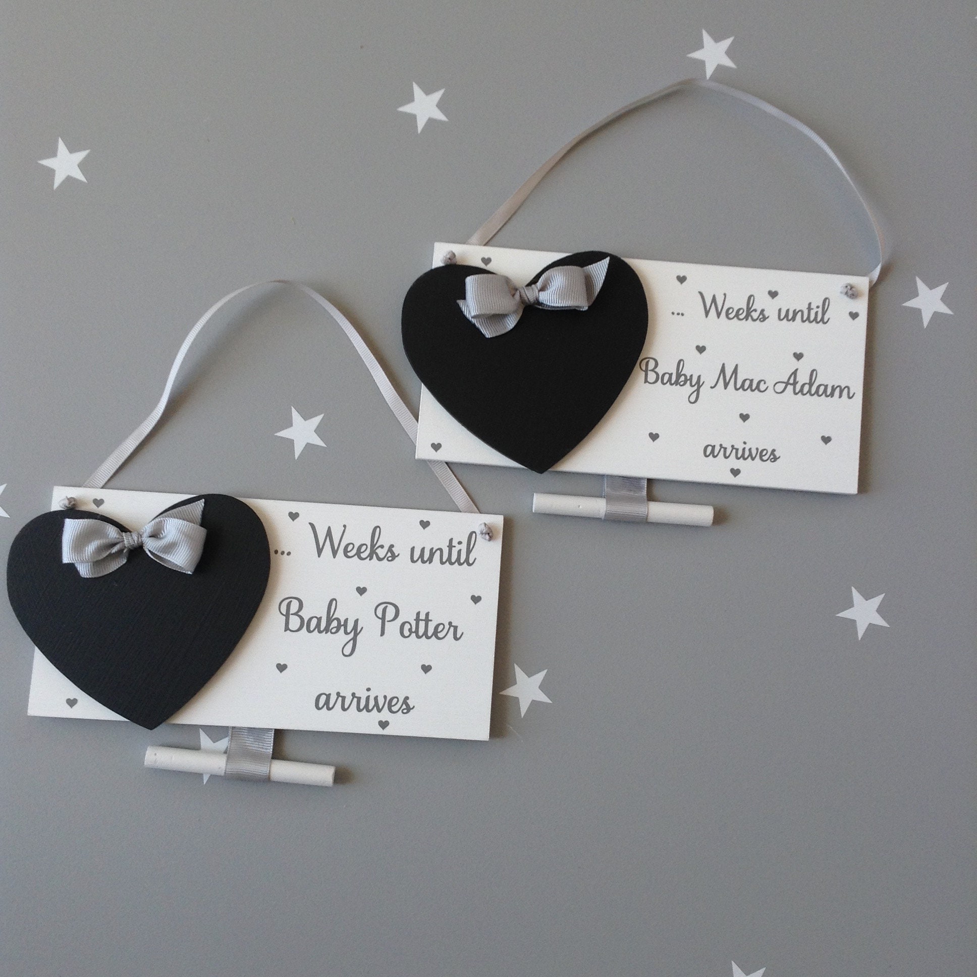 Baby Countdown Baby Countdown Sign Pregnancy Countdown Sign - Etsy UK