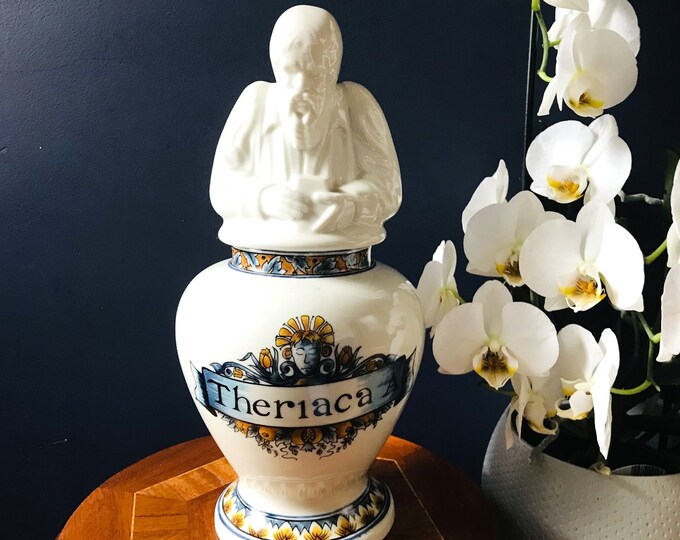 THERIACA A Rare Big French Apothecary Jar Medicine Scholar//french ...