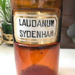 Antique LAUDANUM SYDENHAM Medicine Bottle Napoleon Iii,pharmacy Jar, in ...
