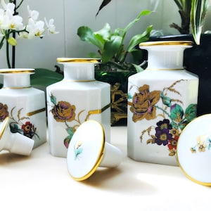 Antique Limoges Porcelain Vanity Set Decoration of Roses Enhanced With ...