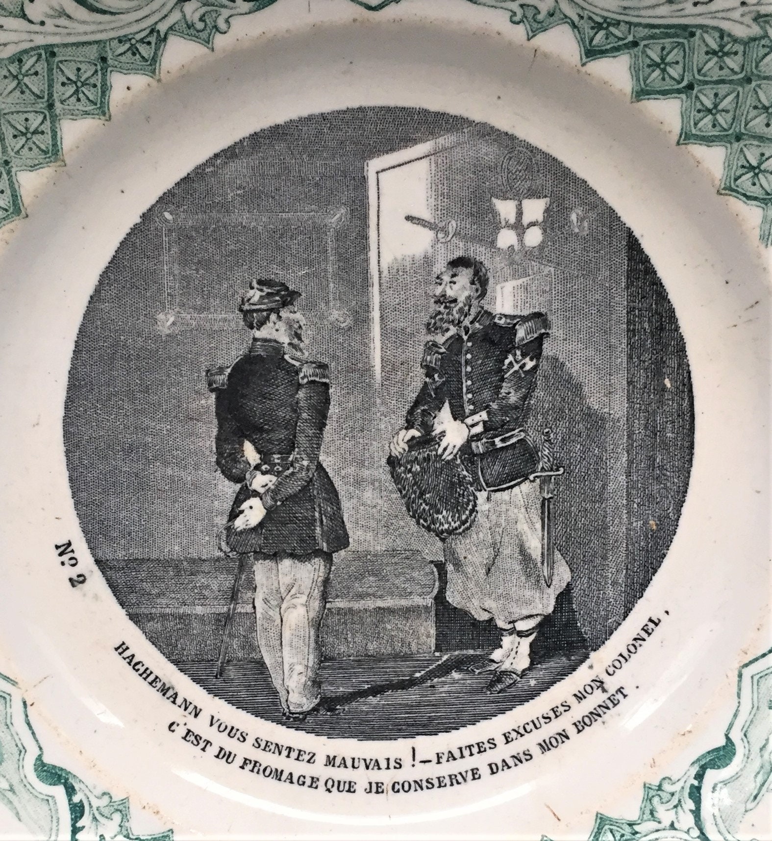 Antique French Talking Plate Creil and Montereau Xixth - Etsy