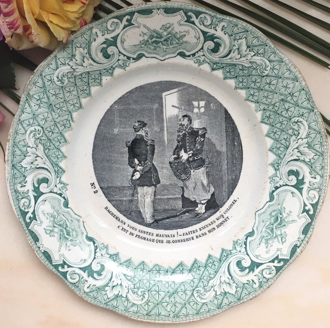 Antique French Talking Plate Creil and Montereau Xixth - Etsy