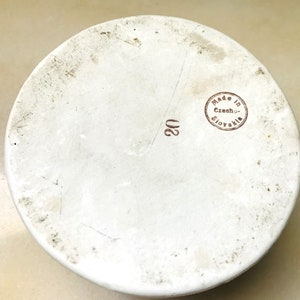 Art Deco Powder Box Half Doll Elegant Woman Stylized in Yellow Dress ...