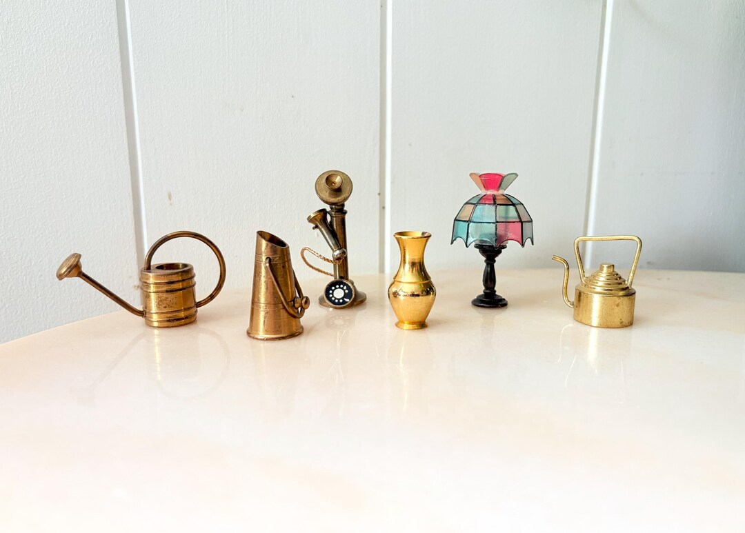 Choose Vintage Brass Miniatures, Dollhouse, Diorama, Victorian ...