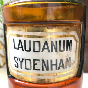 Antique LAUDANUM SYDENHAM Medicine Bottle Napoleon Iii,pharmacy Jar, in ...