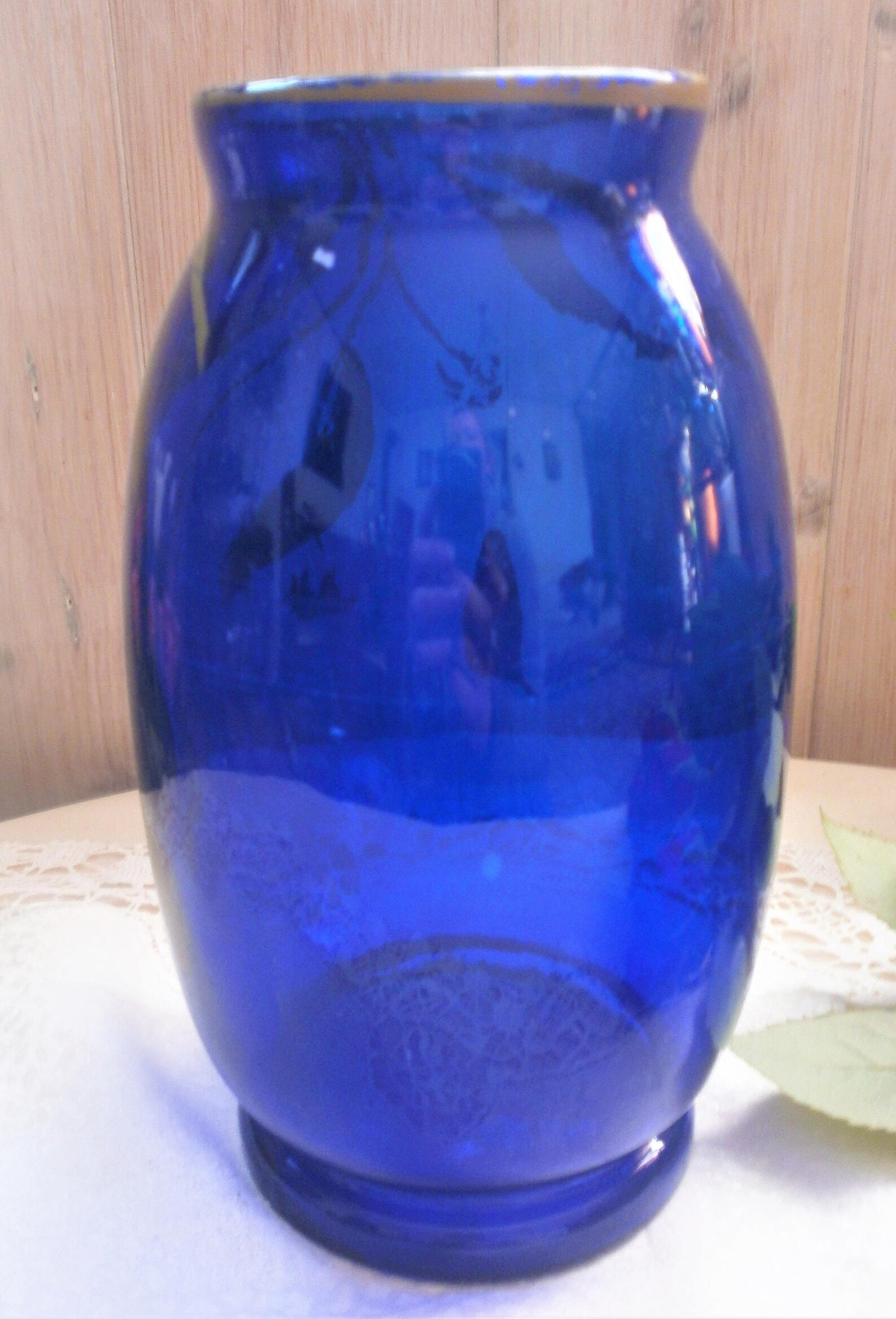 Français Cobalt Blue Vase With Bubble Flabbergasted Glass - Etsy