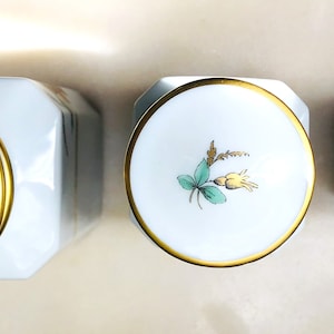 Antique Limoges Porcelain Vanity Set Decoration of Roses Enhanced With ...